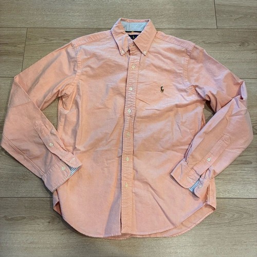 Polo Ralph Lauren Washed Red Button Down Flesh Pony Shirt Size S | eBay