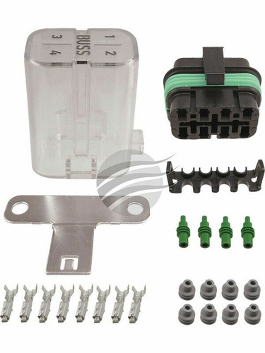 Waterproof fuse holder clear cover holds x4 fuses inc terminals and ...