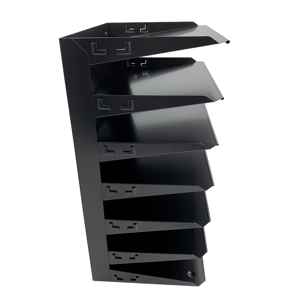 Huron Horizontal 7 Slot Steel Desk Organizer/Sorter Black HASZ0150 for ...