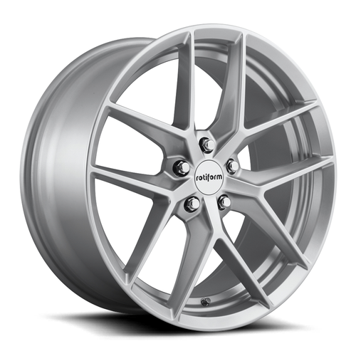 Set 4 Rotiform R133 Flg 18x8.5 5x112 Gloss Silver Wheels 18" 45mm Rims ...