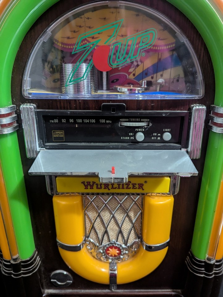 Wurlitzer Jukebox Mini Bubbler Model: WR-18 7up Variant WORKS GREAT - NO REMOTE | eBay