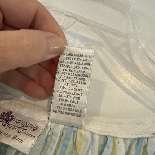 Morning Glory Woman 2X Robe Jasmine Rose Floral, Striped Short Sleeve ...