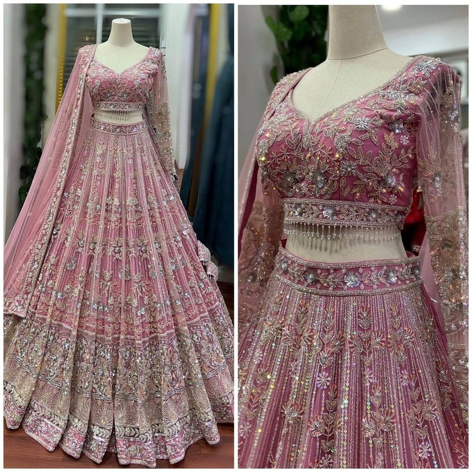 PARTY WEAR BRIDAL LEHNGA CHOLI DESIGNER LEHENGA DRESS INDIAN BOLLYWOOD WEDDING | eBay