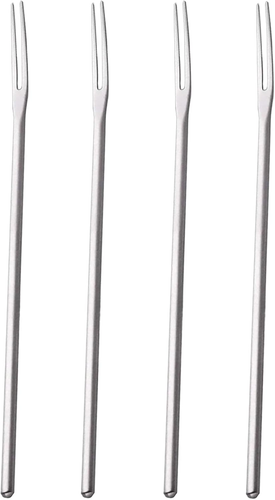 Pickle Fork, Stainless Steel Salad Forks, 8.6 Inches round Handle Olive ...