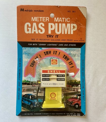 Vtg Shell Motorized Toy Gas Pump Multiple Toymakers / Miner Industries ...
