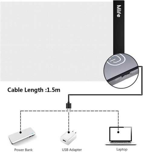 Mlife A4 LED Light Pad - Diamond Art Box Tracing Board with White | eBay