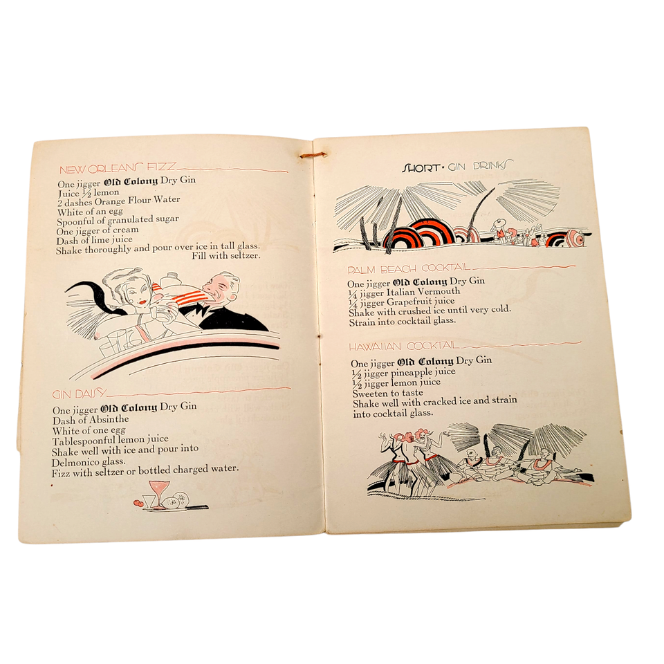 Russell Patterson 1934 Long And Short Of It Cocktail Recipe Booklet Art ...