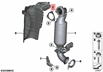 Genuine Mini Cooper R55 R56 R57 2007-2013 Catalytic Converter Gasket ...