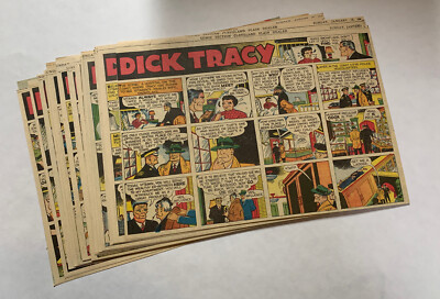Dick Tracy Newspaper Comics Sundays 1947 InComplete Year Great Shape 49 ...