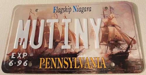 MUTINY Souvenir Vanity License Plate Flagship Niagara Bounty | eBay