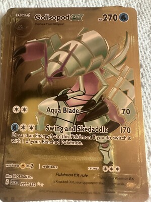 Golisopod GX Aqua Blade 💥Gold Foil Fan Art / Display Card | eBay