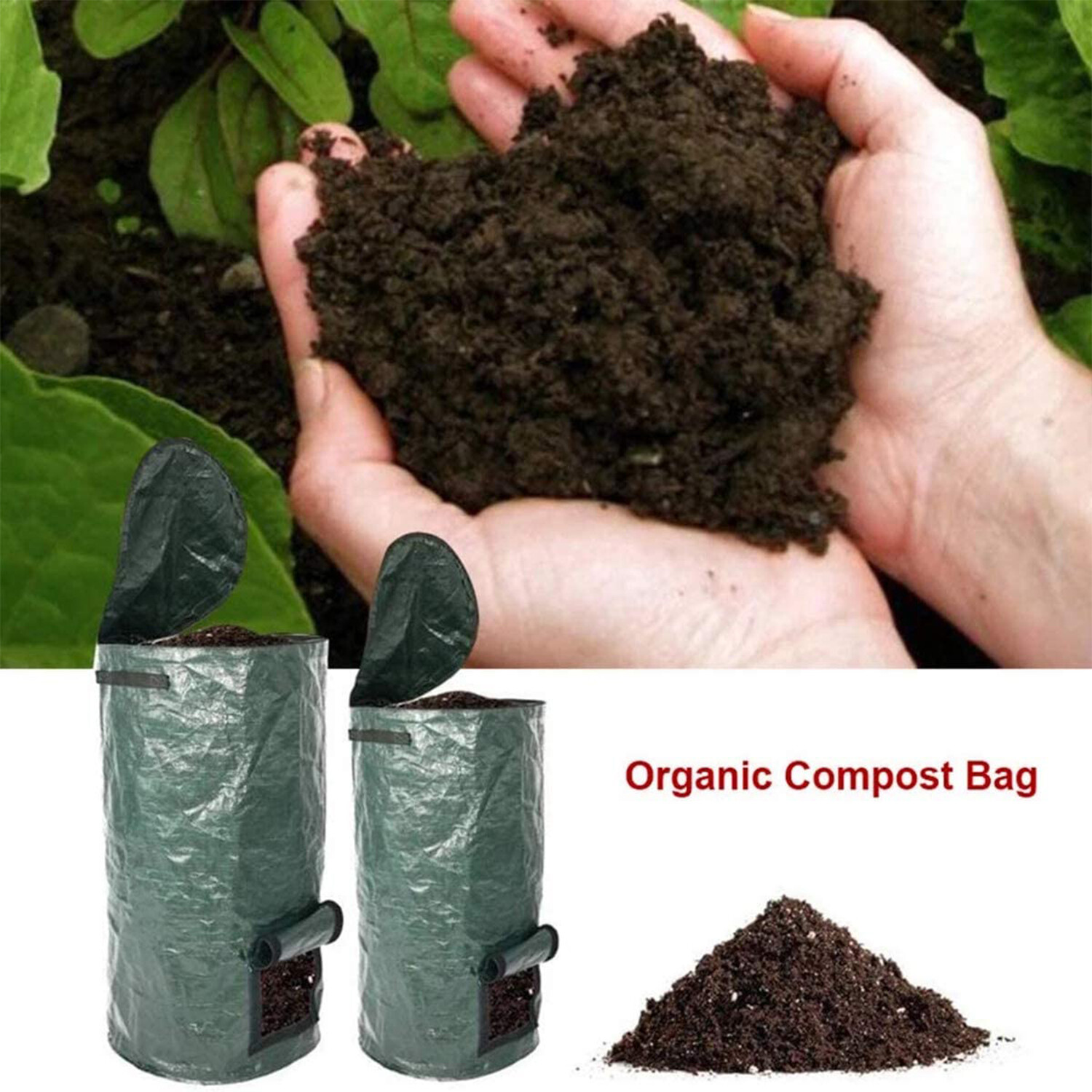 Garden Compostable Kitchen Waste & Organic Compost Bin Collector Bags ...