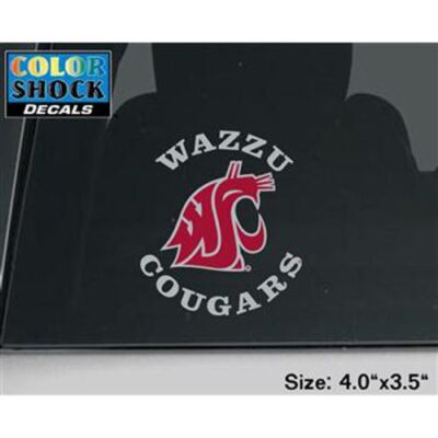 Washington State Cougars Decal - Wazzu Cougars Arched Around Mascot ...