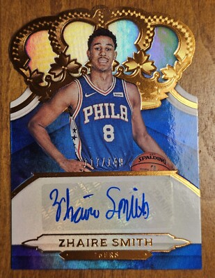 🔥2018-19 Panini Crown Royale Zhaire Smith Rookie Auto 117/149 76ers #CR ...