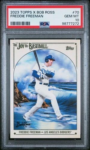 2023 TOPPS X BOB ROSS JOY BASEBALL #70 FREDDIE FREEMAN DODGERS PSA 10 ...