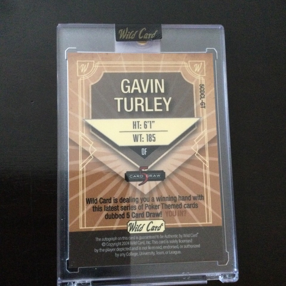 Gavin Turley RARE 2/3 Auto Oregon State Beavers 2024 Wild Card 5 Draw Autograph | eBay