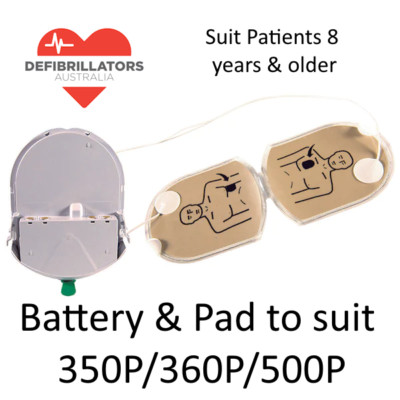 Replacement Battery & Pads - Suit HeartSine 350P 360P & 500P AED ...