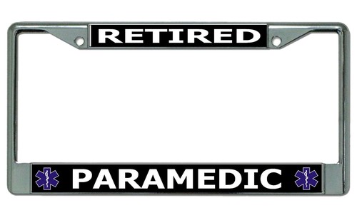 Retired Paramedic Chrome License Plate Frame | eBay