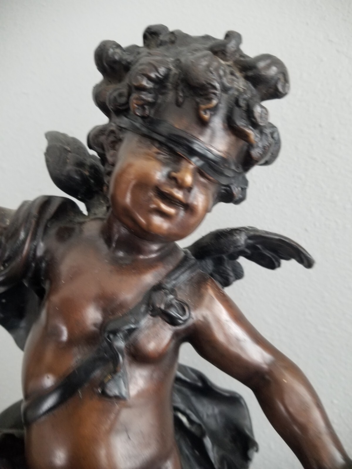 Auguste Moreau Bronze Sculpture Statue -Torch Boy Marble | eBay