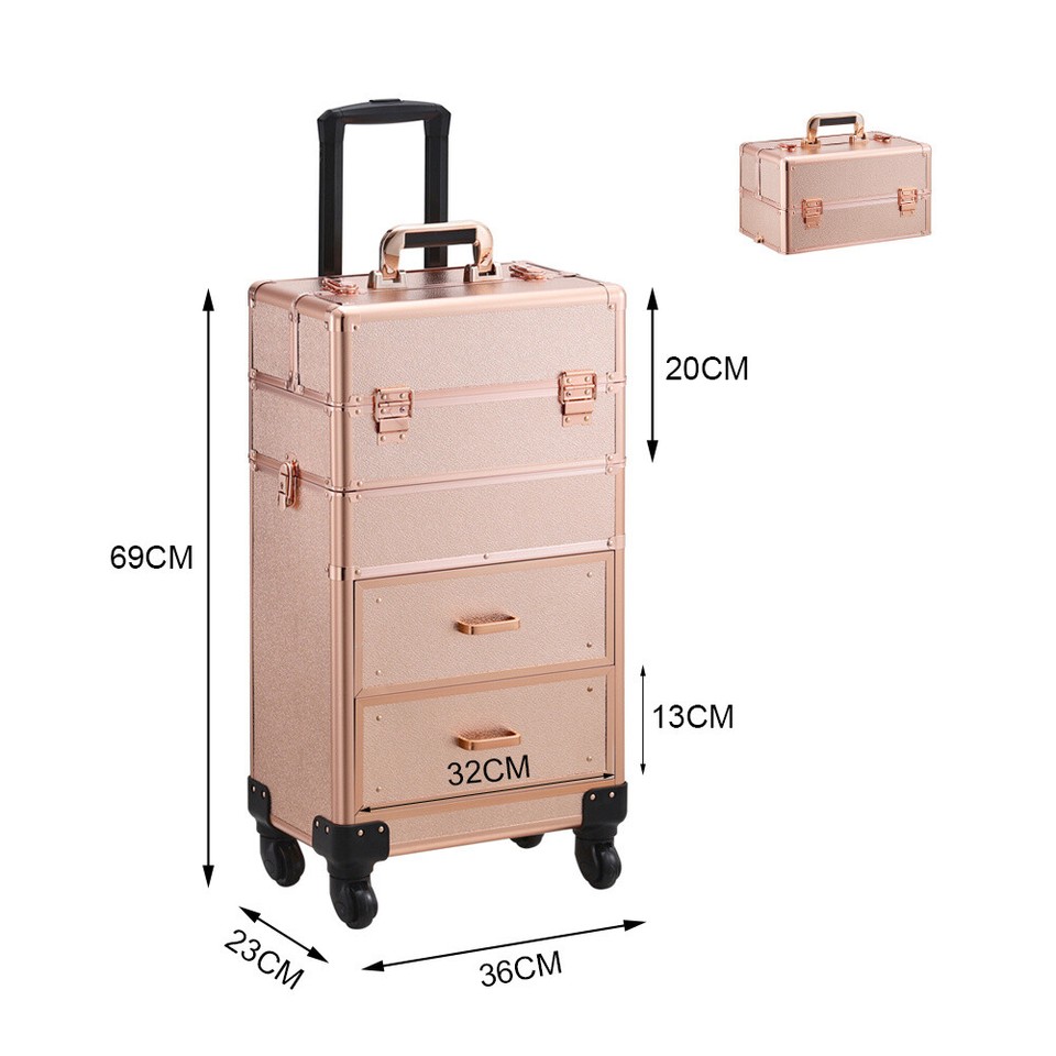 2/3/4 in 1 Makeup Case Vanity Cosmetics Beauty Nail Hairdressing ...