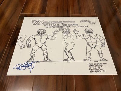 Autographed Signed Ron Rudat WWF Hasbro Poster Doink Hulk Hogan ...