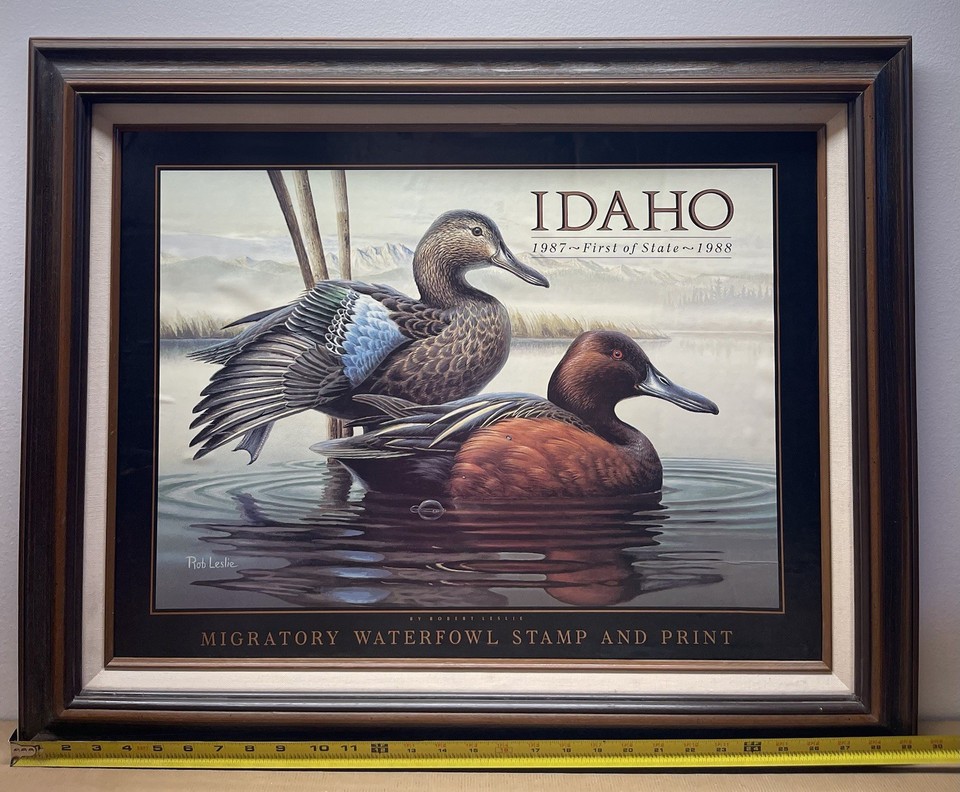 Duck Stamp Idaho, 1987 First of State Migratory Waterfowl Print ROBERT ...