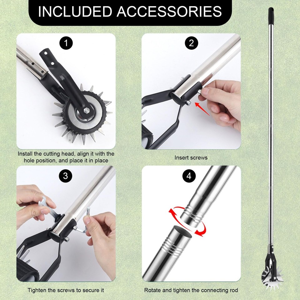 Wheel Rotary Edger, Wheel Lawn Edger, Manual Edger Lawn Tool with ...