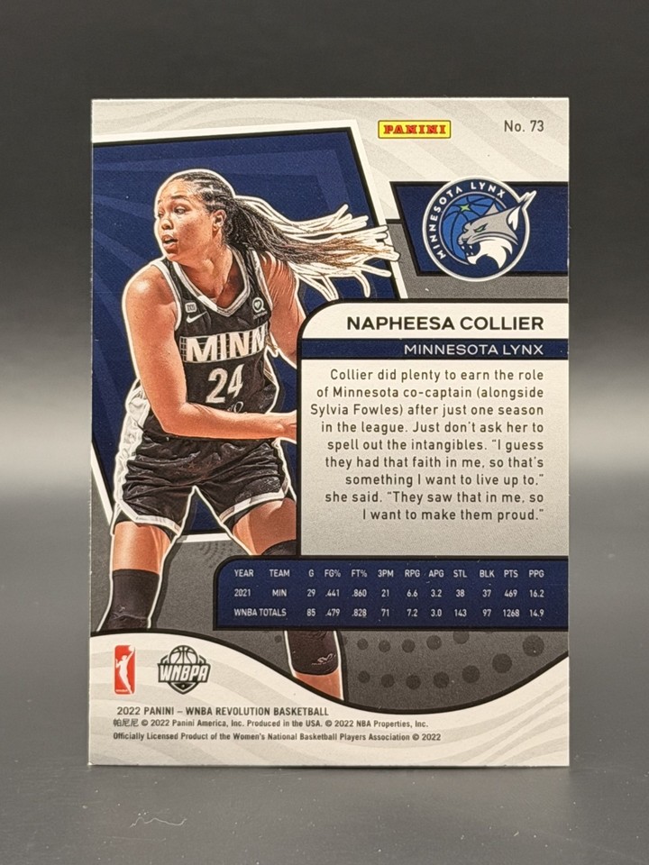 2022 Panini Revolution WNBA - Napheesa Collier #73 Impact Minnesota ...