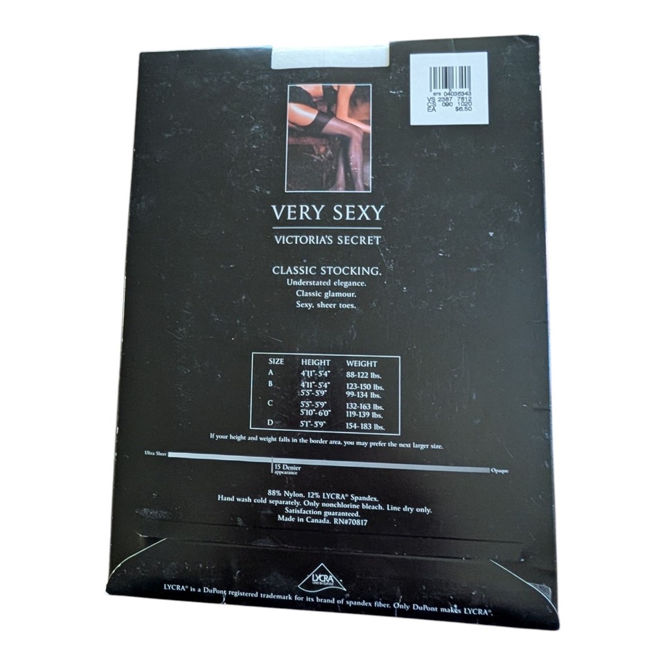 Victoria's Secret Very Sexy Classic Stocking In White Size B Sexy Angel ...
