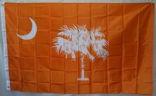Orange South Carolina Flag 3x5 Crescent Moon Palmetto Palm Tree Banner ...