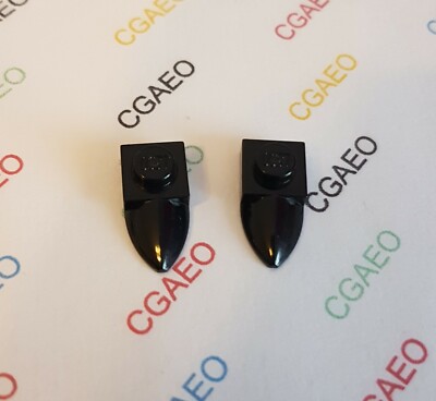 2 X Lego 49668 Plate, Modified 1 x 1 with Tooth Horizontal - Black | eBay