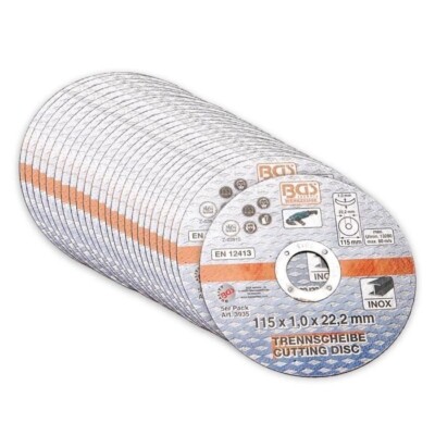 DISQUES A TRONCONNER - BGS TECHNIC - NEUF - INOX - 115 x 1.0 x 22.2 ...