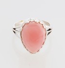 Native American Handmade Sterling Silver with Pink Conch Shell Ring ...