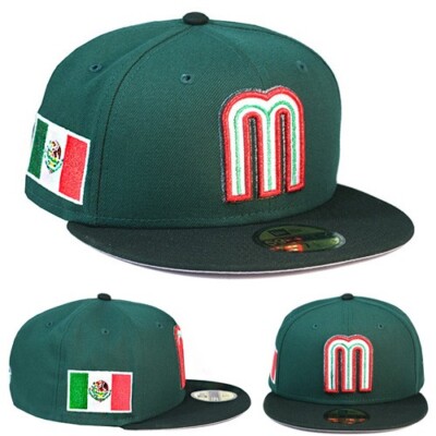 New Era Mexico Green Fitted Hat Official WBC Baseball National Team Cap ...