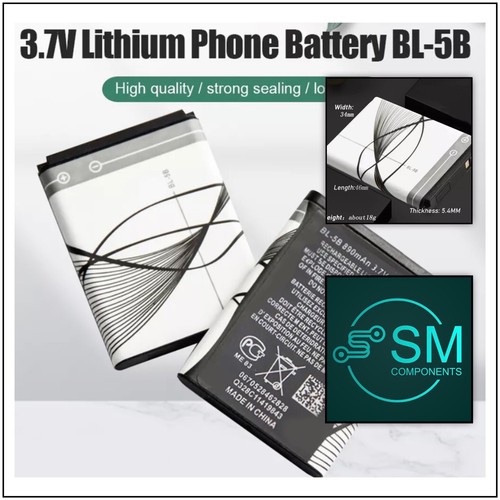 1PC BL-5B Nokia 3220 3230 5320 Lithium Phone 3.7V 890mAh rechargeable ...