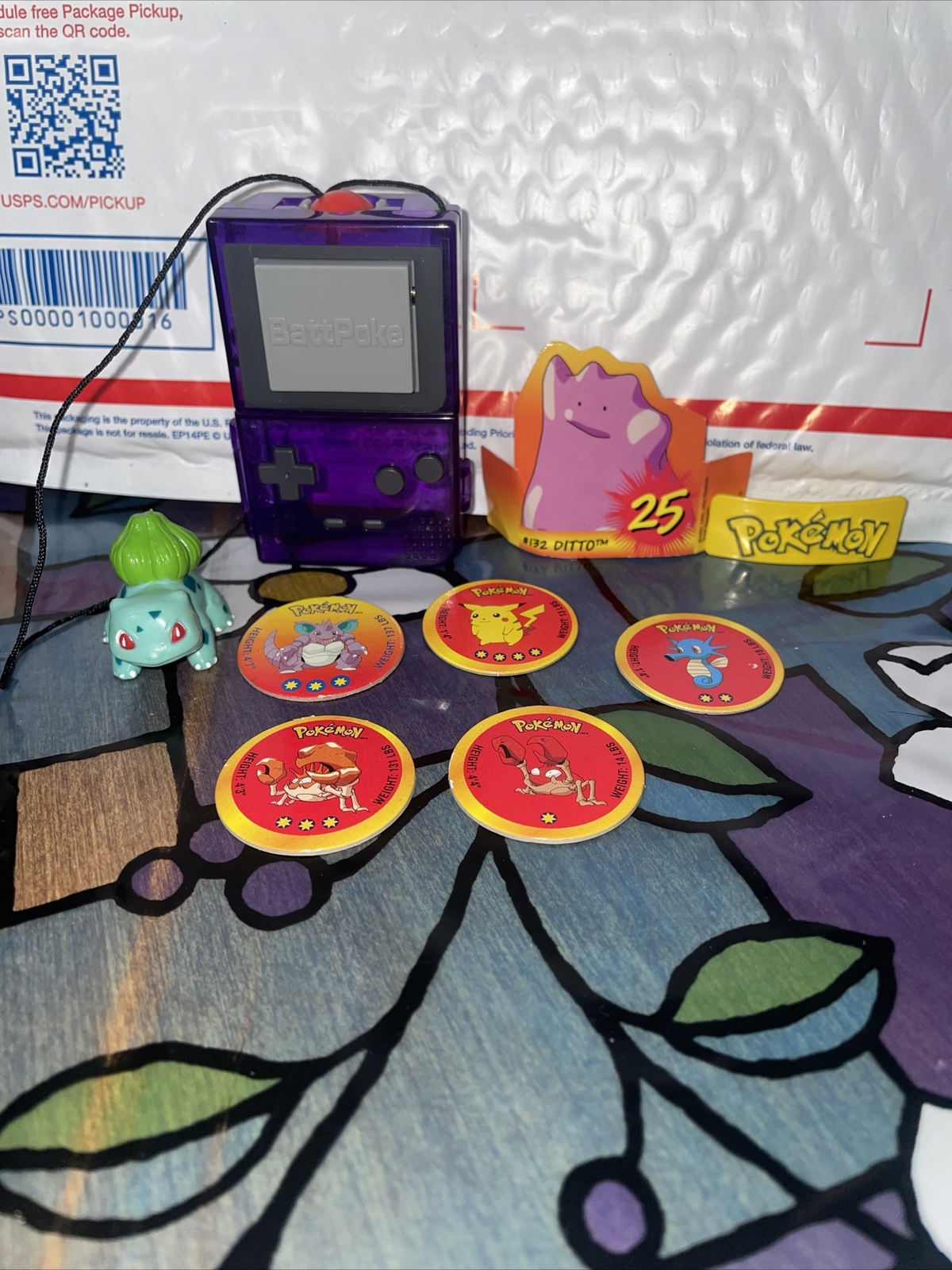 Rare Vintage Tomy BattPoke Blaster w Bulbasaur Figure & Sign w Pokemon ...