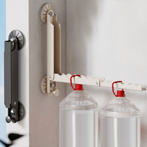 Retractable Wall Mounted Clothes Drying Rack With Suction Cup Strong ...