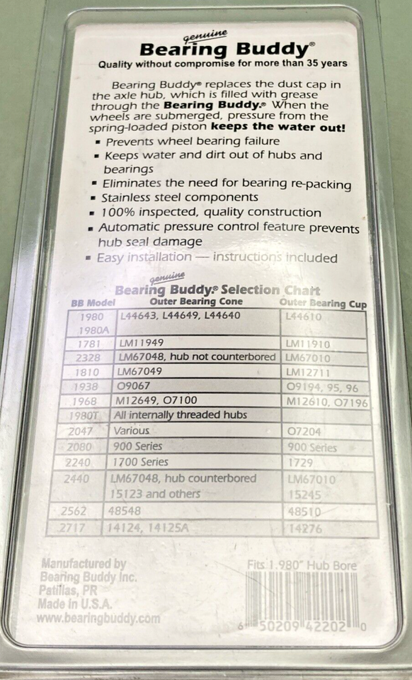 NEW BEARING BUDDY 1980A TRAILER WHEEL BEARING PROTECTOR | eBay