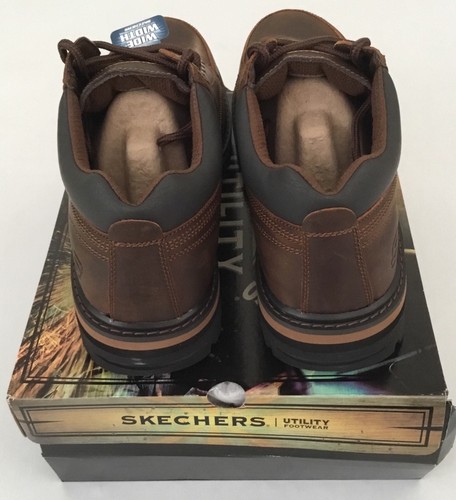 Skechers Men’s Mariner Boots Shoes 4470 Dark Brown Size 8 WIDE | eBay