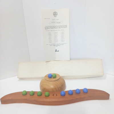 Handcraft Jump the Peg Puzzle Made out of Cherry Wood with Spare ...
