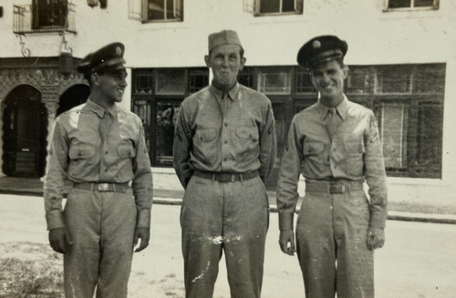 Three Army Soldiers Making Funny Face & Laughing B&W Photograph 3 x 4.5 ...