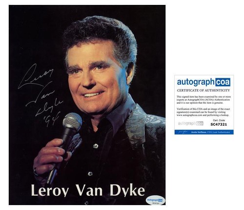 Leroy Van Dyke "The Auctioneer" Country Singer AUTOGRAPH Signed 8x10 ...