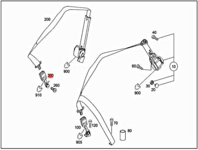 Genuine MERCEDES X166 GL-CLASS X166 GLS Seat belt buckle 1668601969 | eBay