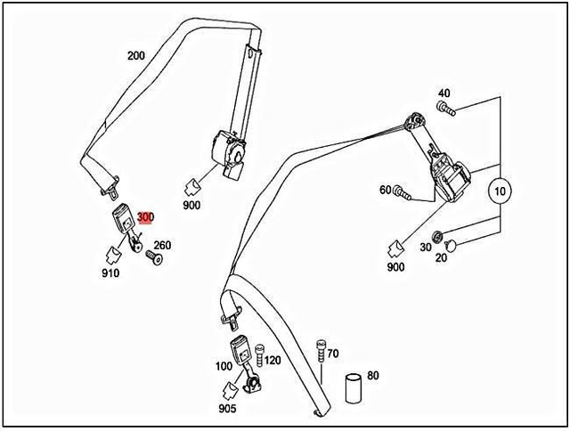 Genuine Mercedes-Benz Buckle 1668601969 OEM for sale online | eBay