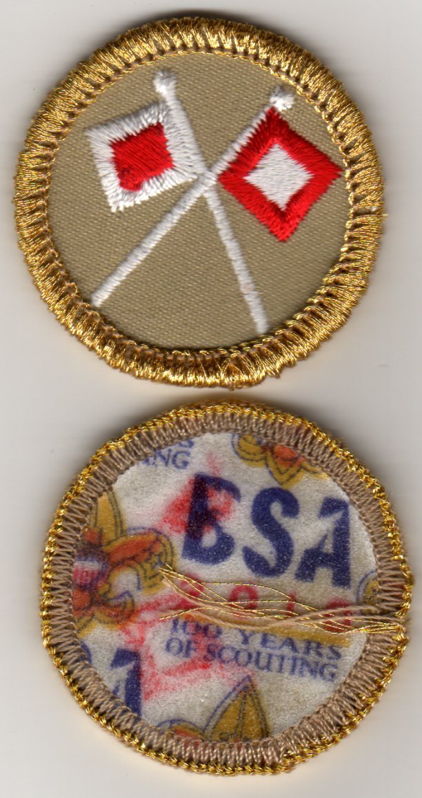 Historic Signaling Merit Badge, Type K, "BSA 2010" Back (2010), Dark ...