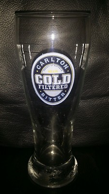 RARE COLLECTABLE CARLTON COLD FILTERED BEER GLASS IN EXCELLENT ...