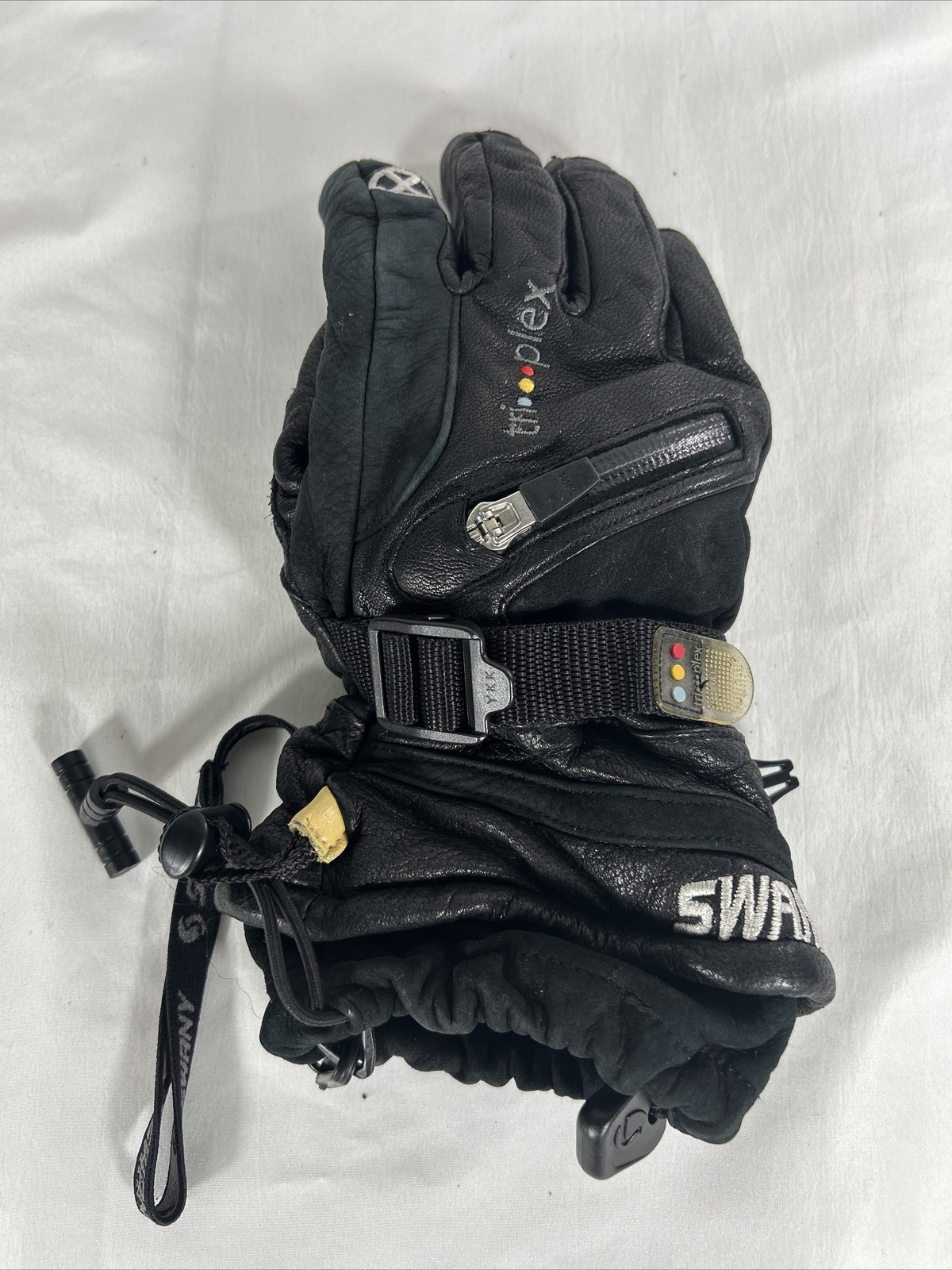 Swany Ladies TRI-PLEX Black Leather Single Glove Right Hand Size Small ...