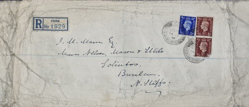 Stamp Addressed Registered Envelope With Wax Seal 1941 | eBay