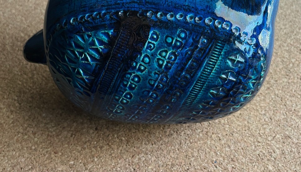 Vintage Mid Century Italian Ceramic Rimini Blue Bird by Aldo Londi for ...
