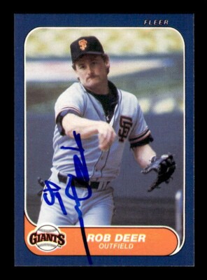 ROB DEER SIGNED 1986 FLEER #538 ON-CARD AUTO - SAN FRANCISCO GIANTS | eBay